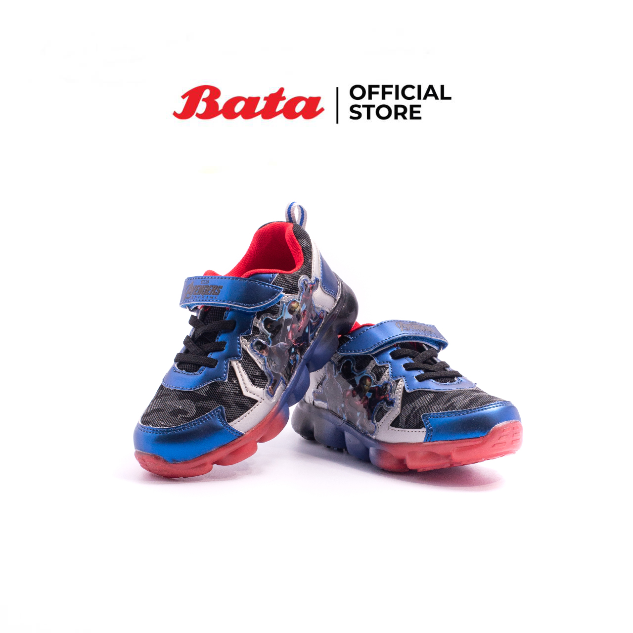 Bata BOYS MARVEL รองเท้าผ้าใบเด็กชาย แบบแปะ สีน้ำเงิน มีไฟตอนเดิน รหัส ...