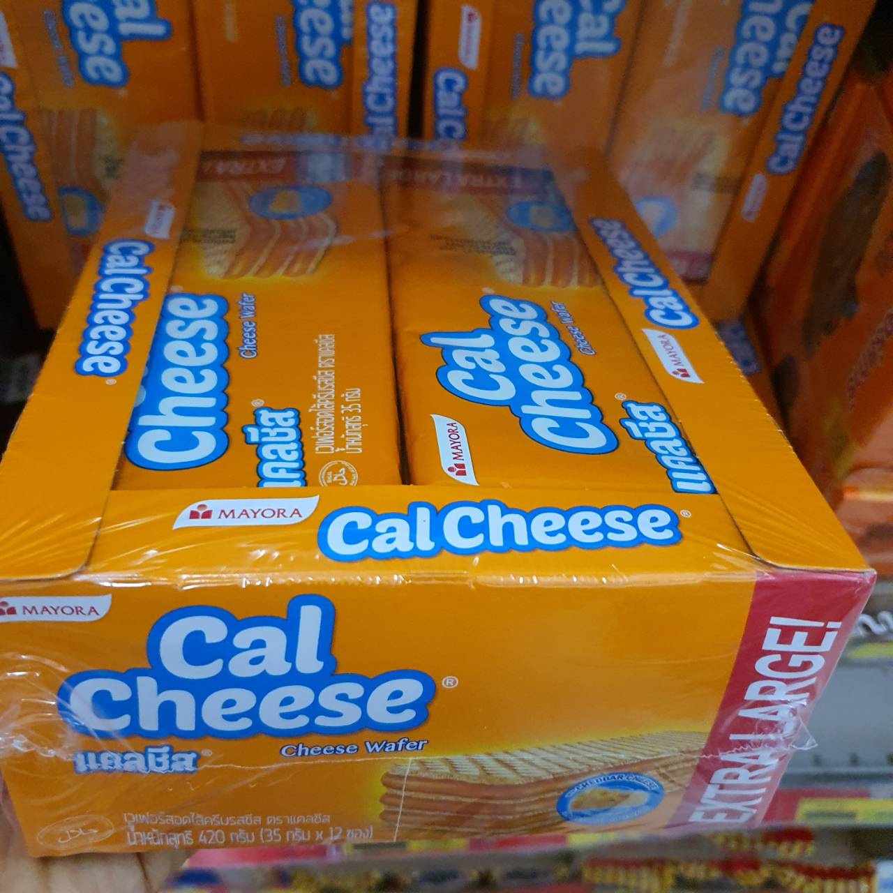 เวเฟอร์ครีมรสชีส แคลชีส calcheese 35 กรัม x 12 ซอง ขนมเวเฟอร์ รสชีส ...
