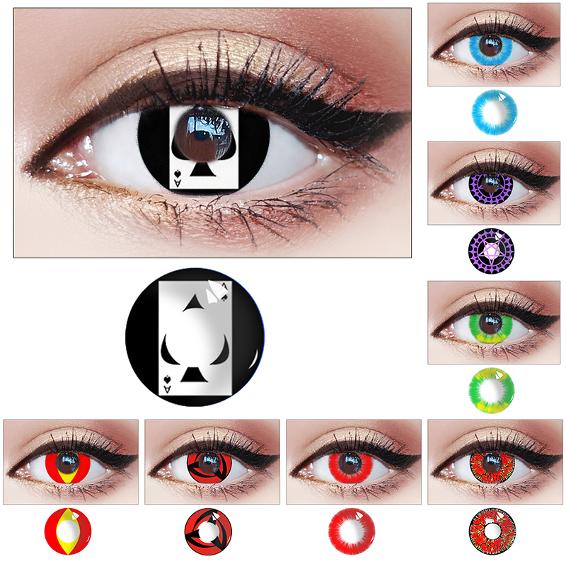 FH 1pc Halloween Eyes Cosplay Big Comfort Unisex Coloured Contact ...