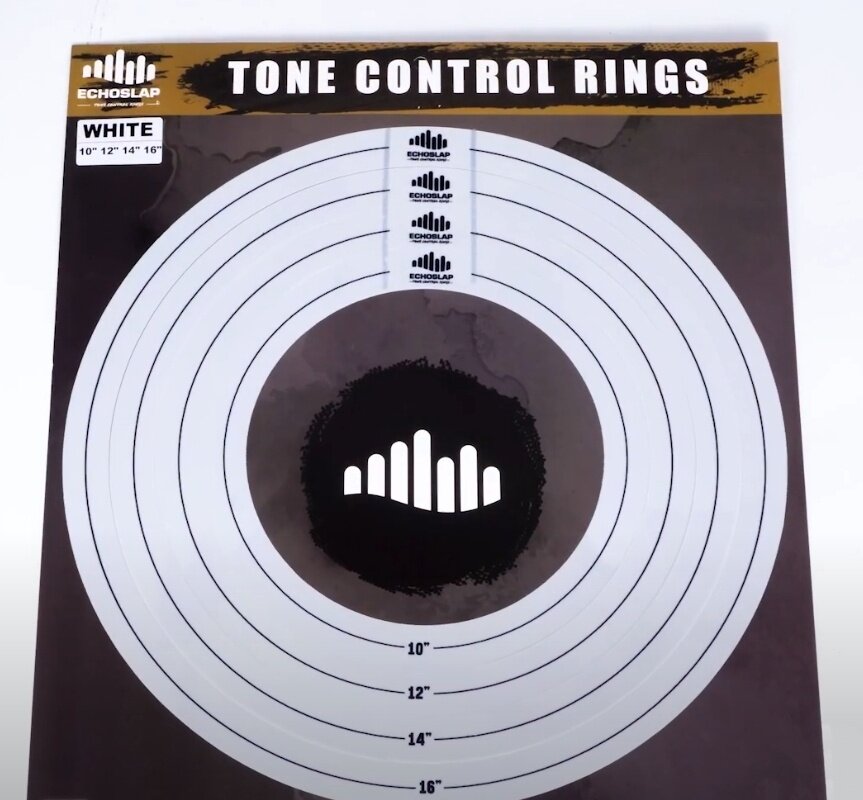 (1ชุด มี 2แบบ 2สี) ECHOSLAP หนังมิ้วหน้ากลอง แผ่นซับเสียงกลอง RING MUTE ...