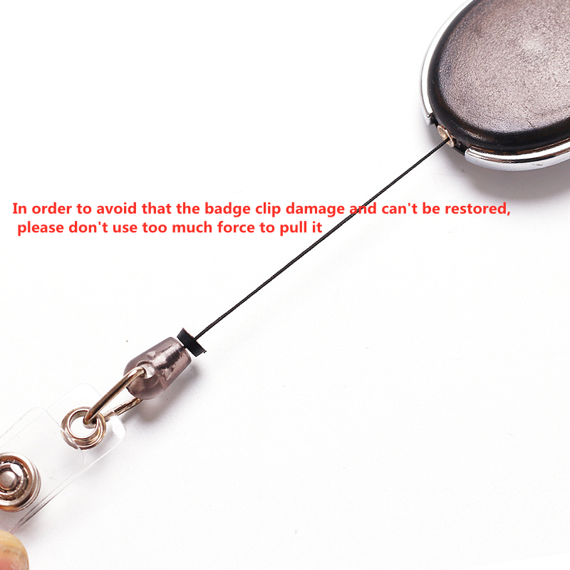 1PCS Plastic Badge Reel Retractable Keychain ID Card Holder Simple ...
