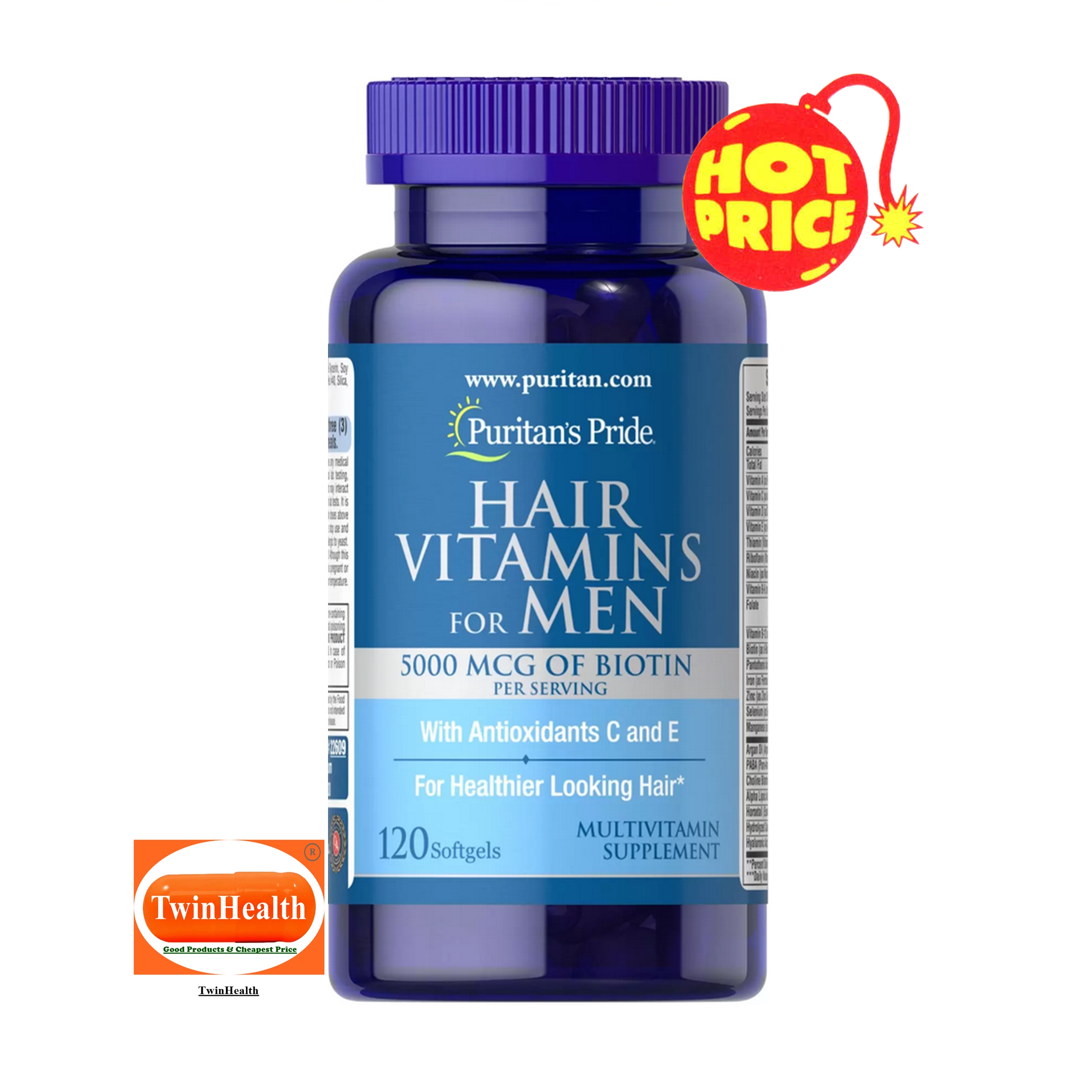 Puritan's Pride Men's Hair Vitamins / 120 Softgels | Lazada.co.th