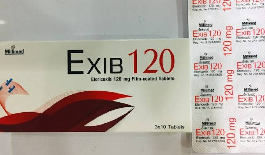 อาโคเซีย arcoxia #ตัวเทียบ exib# etoric0xib 120มก. 1กล่อง 30เม็ด ...