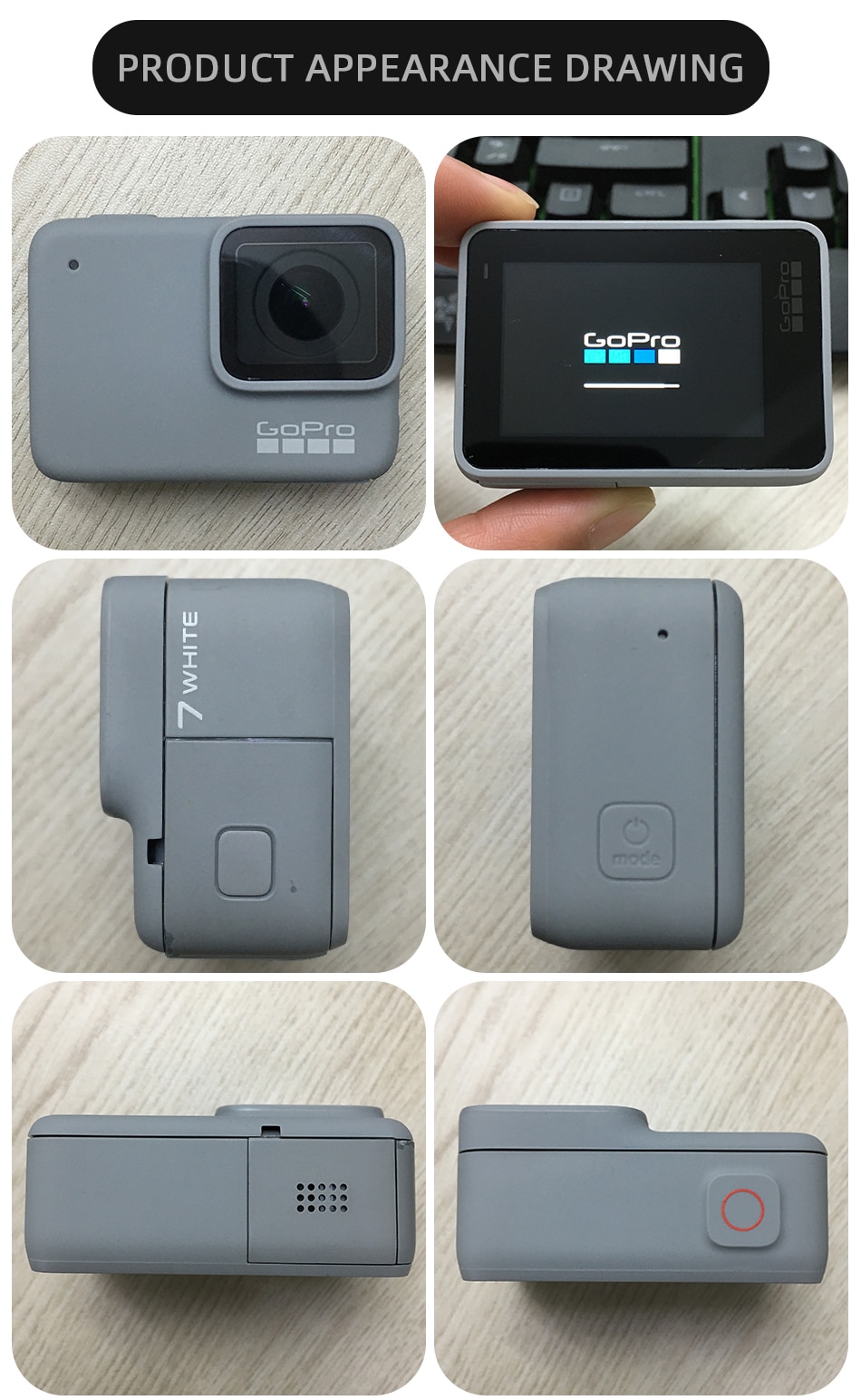 COD กล้องกีฬา Ultra HD สำหรับ Gopro Hero 7 White Skiing And Cycling ...