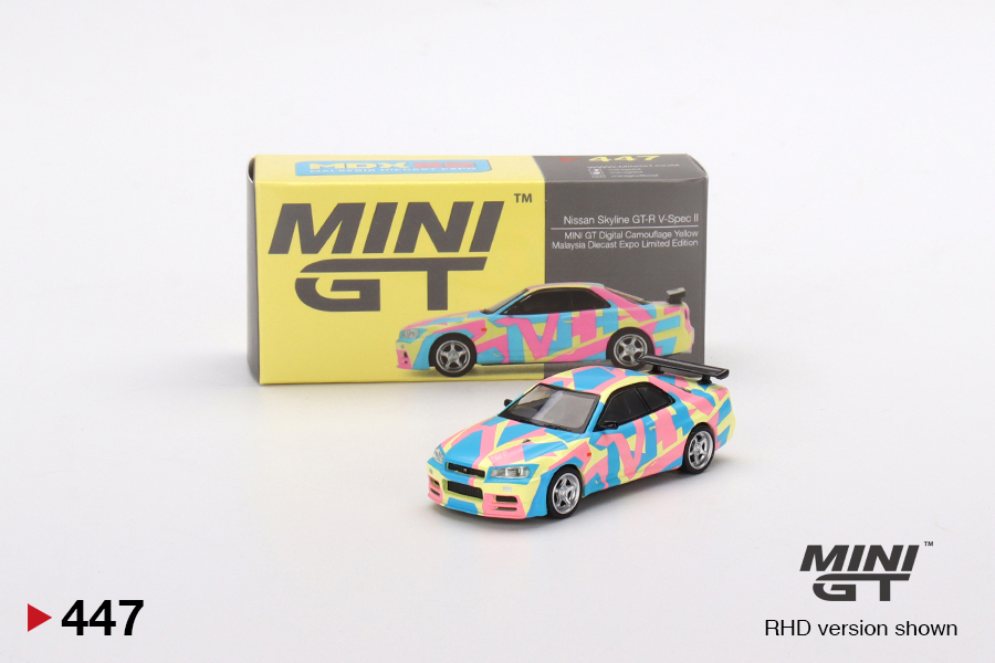 MINI GT 1/64 No.447 Nissan Skyline GT-R (R34) V-Spec II MINI GT Digital ...