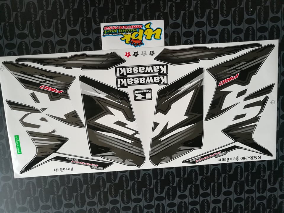 สติกเกอร์ KSR Pro สีดำ ปี 2015 รุ่น 14 - Nu PK Sticker - ThaiPick