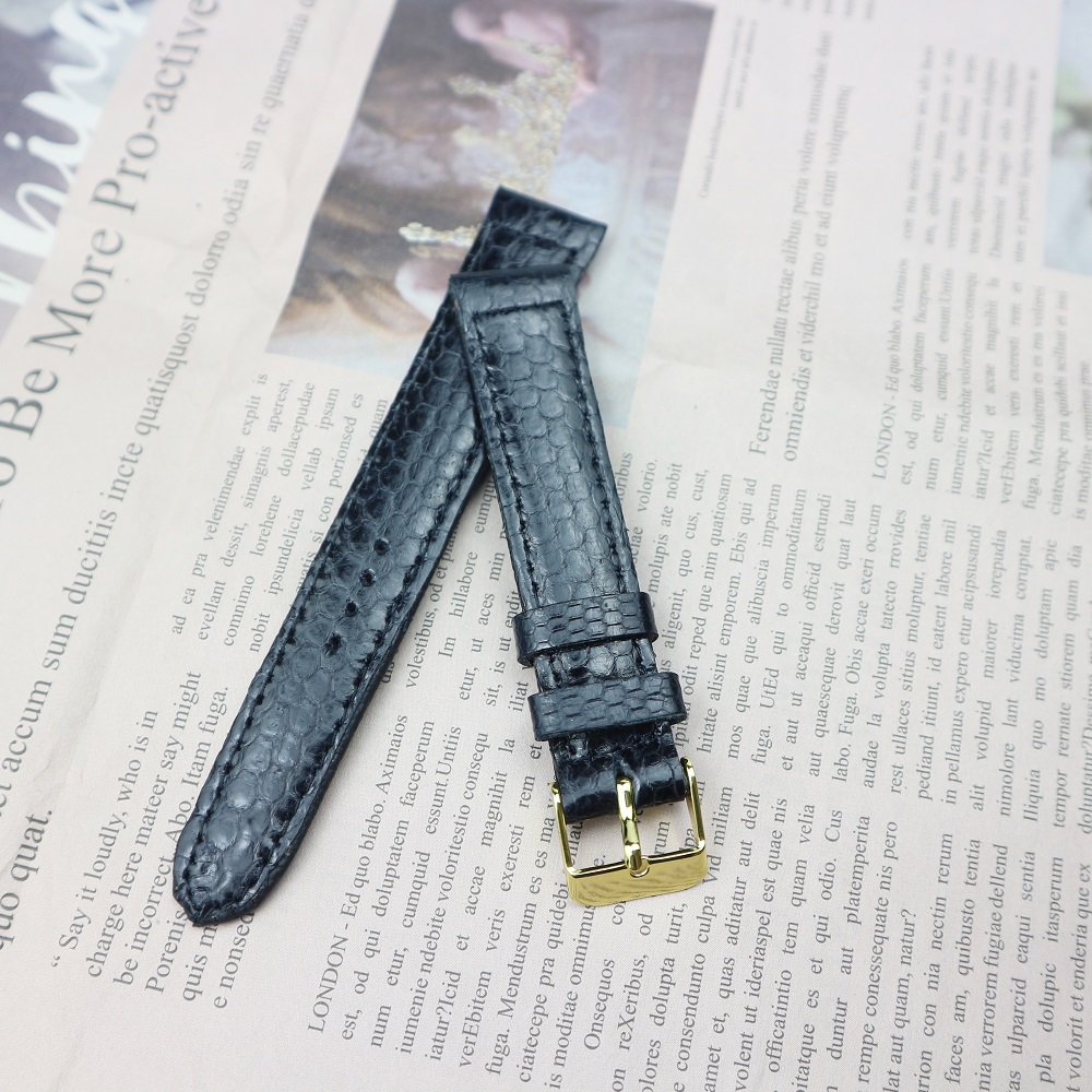 สายนาฬิกา หนังงูทะเลแท้ genuine snake skin watch strap งานมือเป็นงาน ...