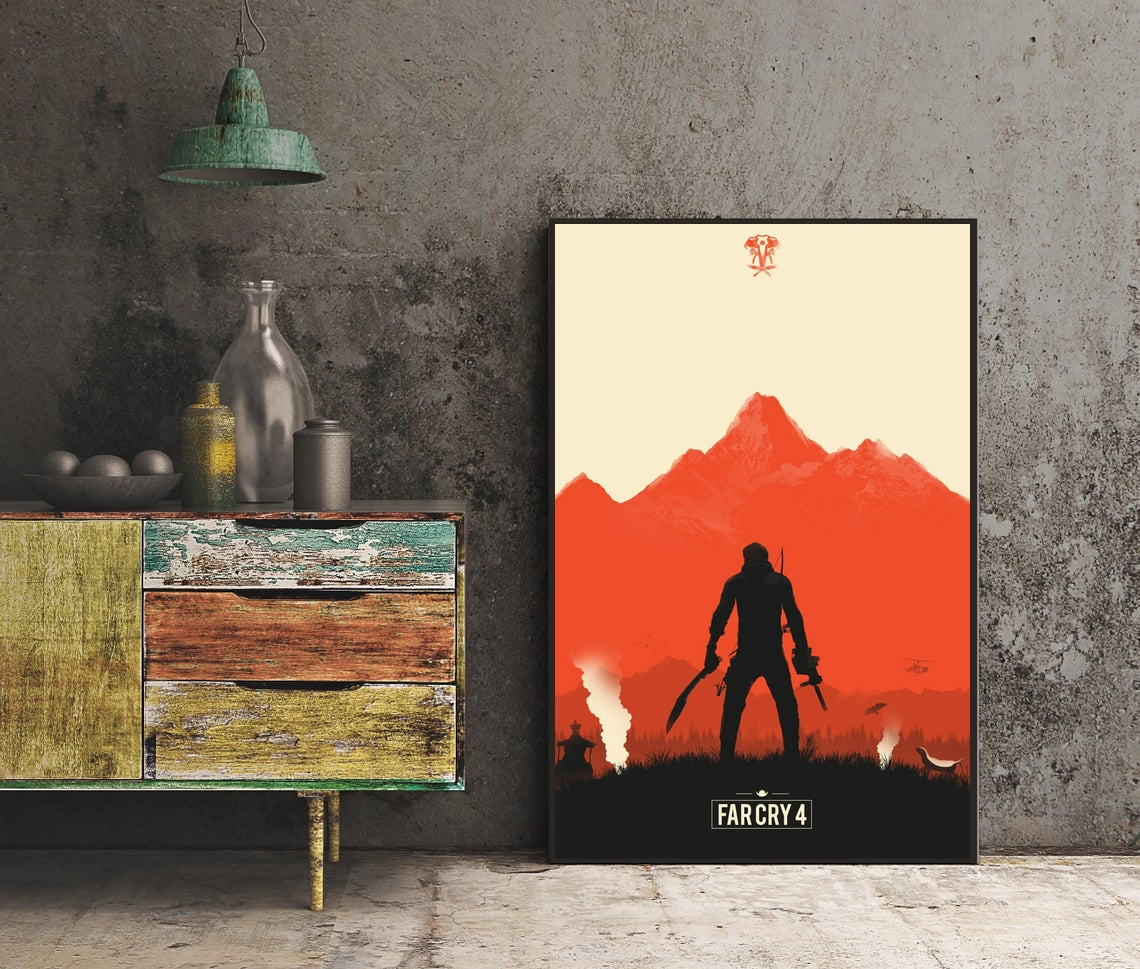 Far Cry 4 Minimal Poster Shooting FPS Game Art, Full Page, poster ...