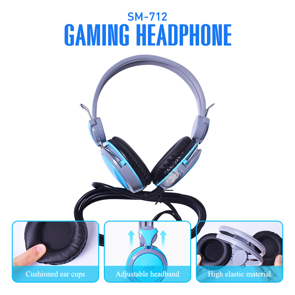 แท้100 OKER SM-712 GAMING HEADPHONE หูฟัง ครอบหู เกมส์มิ่ง Headset หัวเสียบ 3.5 มม เสียงดี CC ...