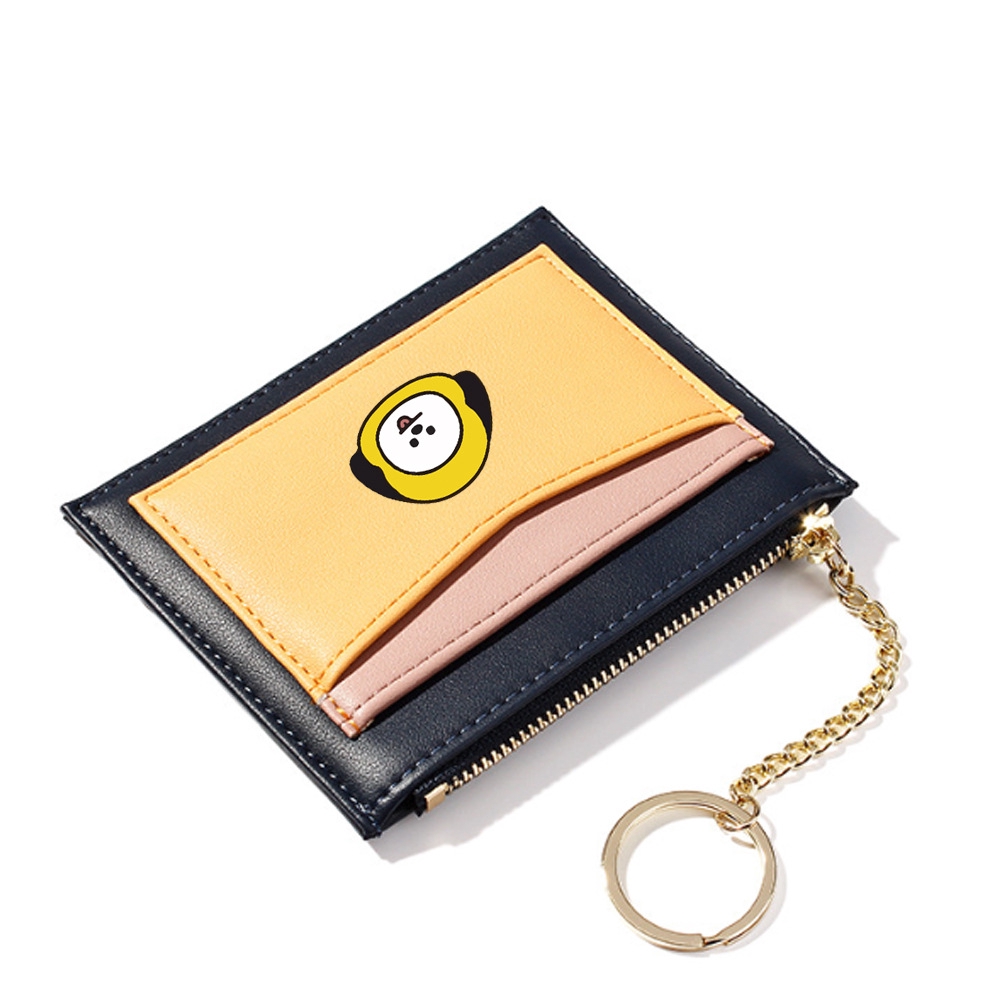 BTS BT21 Coin Purse Creative Stitching Wallet Female Jungkook Peripl ...