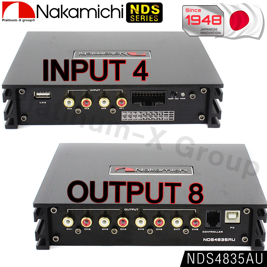 NAKAMICHI DSP AMPLIFIER NDS4835AU 31BAND Bluetooth USB INPUT 4 chOUTPUT 8 ch Hi Res AMP POWER ...