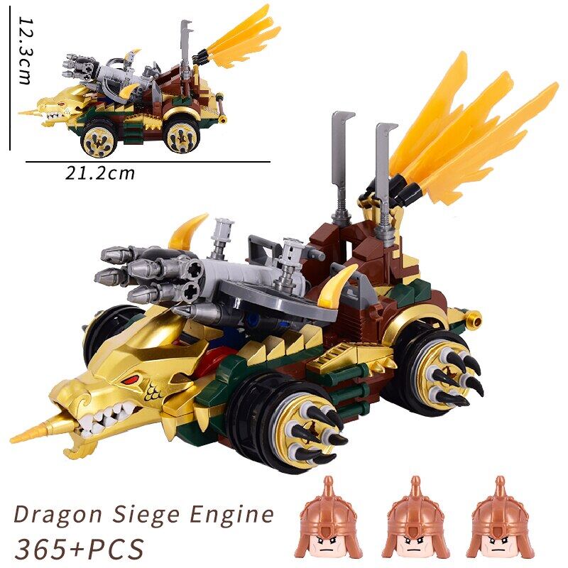 NEW LEGO MOC Ancient Siege Chariot Horse History San Guo Romance of ...