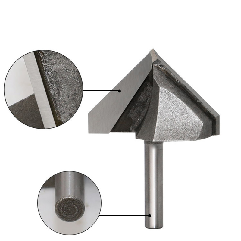 90 องศา V Groove Router Bit CNC 6.35 Shank Milling CUTTER แกะสลักงานไม้ ...