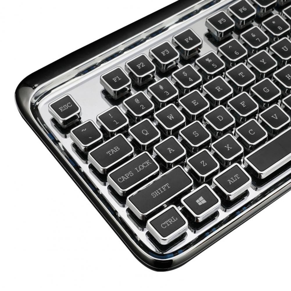 104 Keys Electroplating Punk Backlight Key Caps Glow Retro Transparent ...