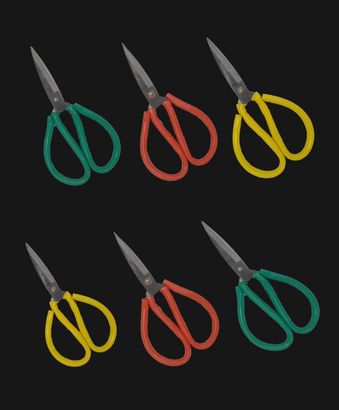 E369 กรรไกรจีน กรรไกรจีนแดง จำนวน 6 ชิ้น คละสี เบอร์ 3 ขนาด 7.5 นิ้ว คมกริบ ตัดผ้าหนาดี by METRO ...