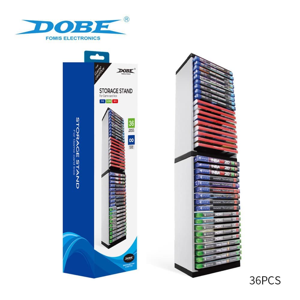 ชั้นวางแผ่นแบบ2 ชั้น Dobe Storage Stand 36 Disc/18Disc/12Dise สำหรับ เเผ่นเกมส์ ps4 ps5 xbox ...
