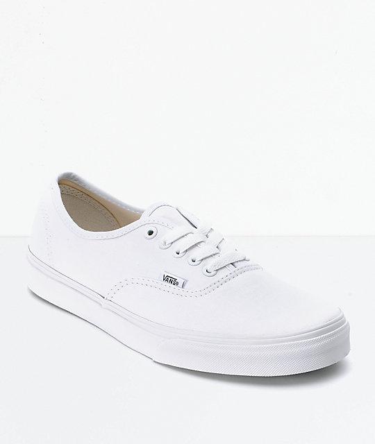 Vans Authentic Classic Black White รองเท้า Sneaker ผ้าใบสีขาว ชาย หญิง