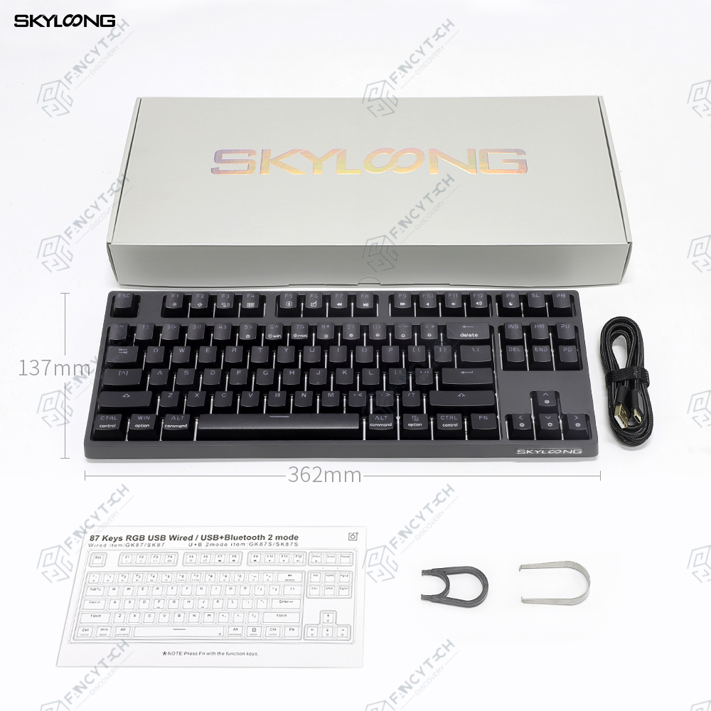 ENG keys Hot-Swap GK87 Skyloong คีย์บอร์ด gaming keyboard TKL 87Keys ...