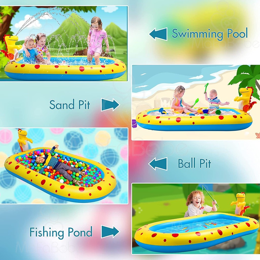Dinosaur Inflatable Swimming Pool Kids Pool Baby Pool Indoor Outdoor ...