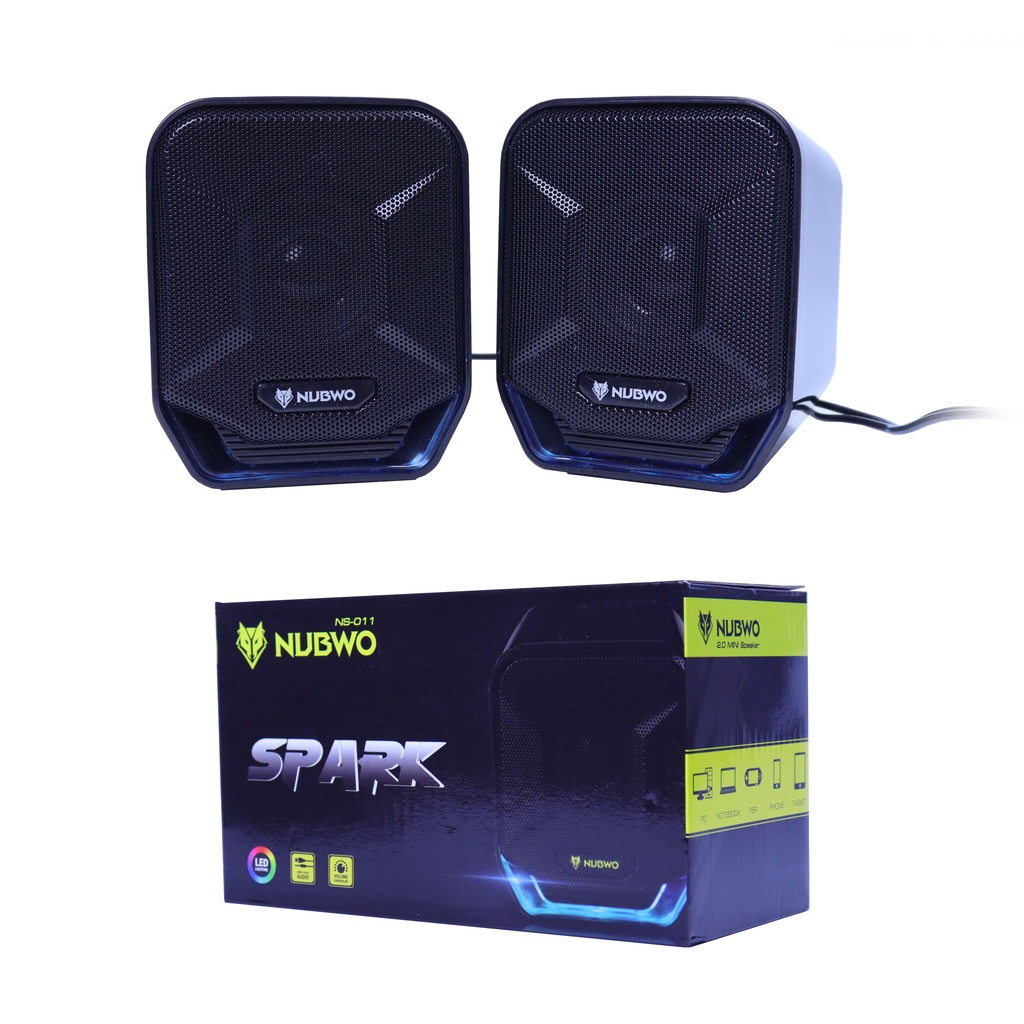 🎮 GAMING NUBWO NS-011 SPARK SPEAKER USB 2.1 ลำโพงคอมพิวเตอร์ เสียงดีเบสหนัก ไฟ RGB 7 Color NS-11 ...