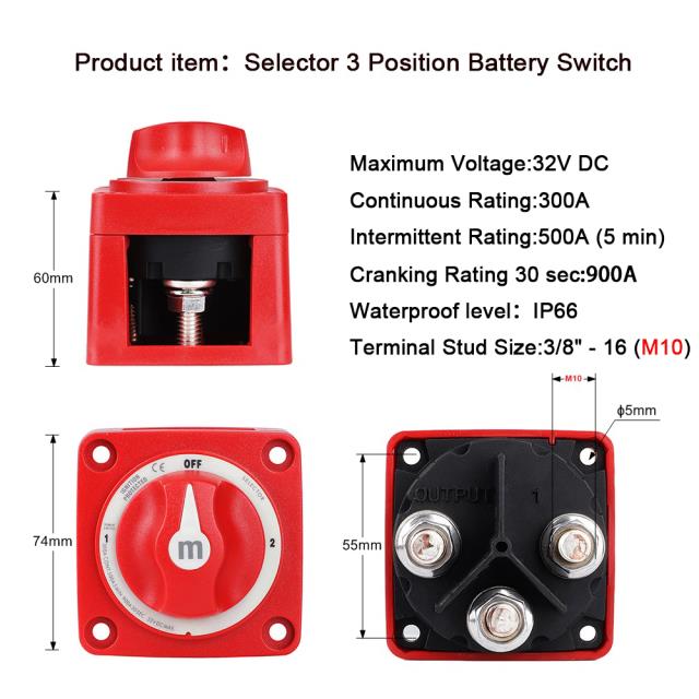 2/3/4 Position M-series Switch Cut Single Dual On/off Marine Boat 12 ...