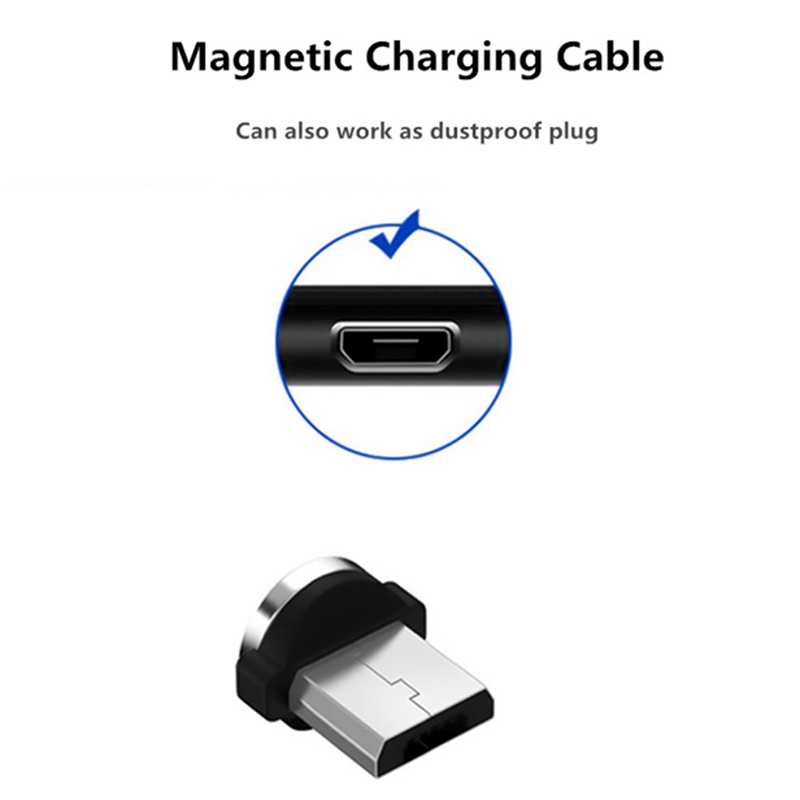 Round Magnetic Cable Plug 8 Pin mini USB Plugs Fast Charging Phone ...