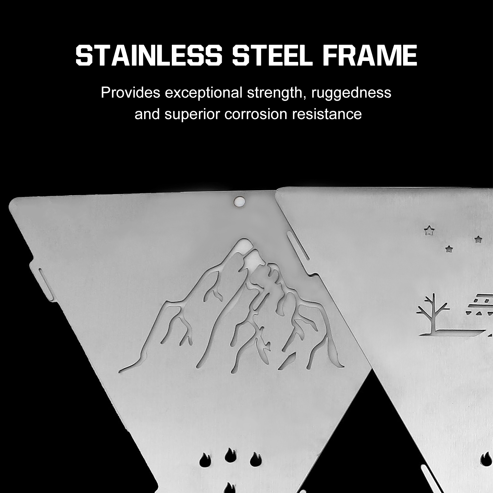 Outdoor Triangle Wood Burning Stove Portable Camp Fire Wood Stove ...