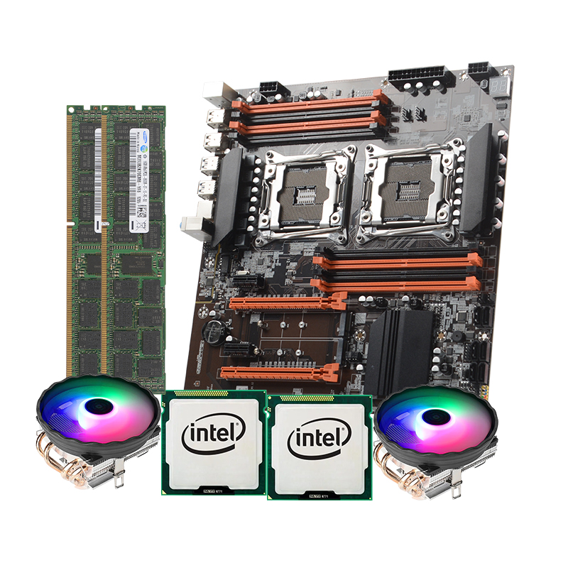 MS intel เมนบอร์ด x99 dual cpu e5 2630v4 DDR4 32G Motherboards เมนบอร์ด ...