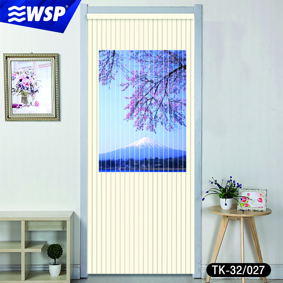 WSP มู่ลี่ มู่ลี่ประตู แบบสกรีนภาพตรงกลาง ขนาด80x200ซม. รุ่น TK-32 | Lazada.co.th