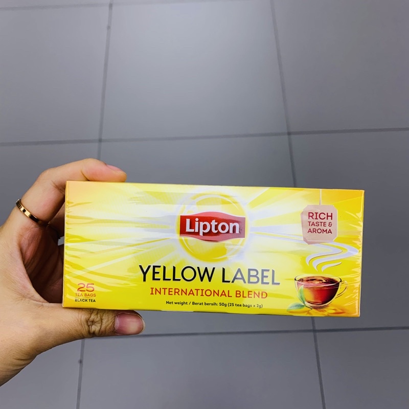 ES ชาสมุนไพร ชาซอง Lipton Yellow label tea ลิปตันชาผงชนิดซอง ฉลากสี ...