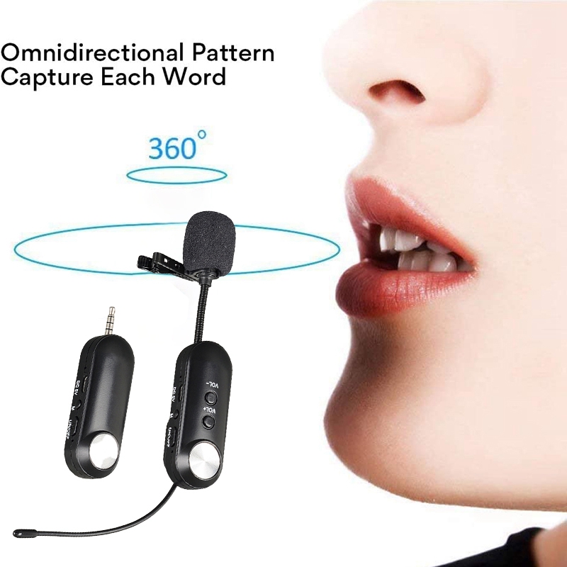 Wireless Microphone Clip-on Collar Tie Microphone Mobile Cell Phone ...