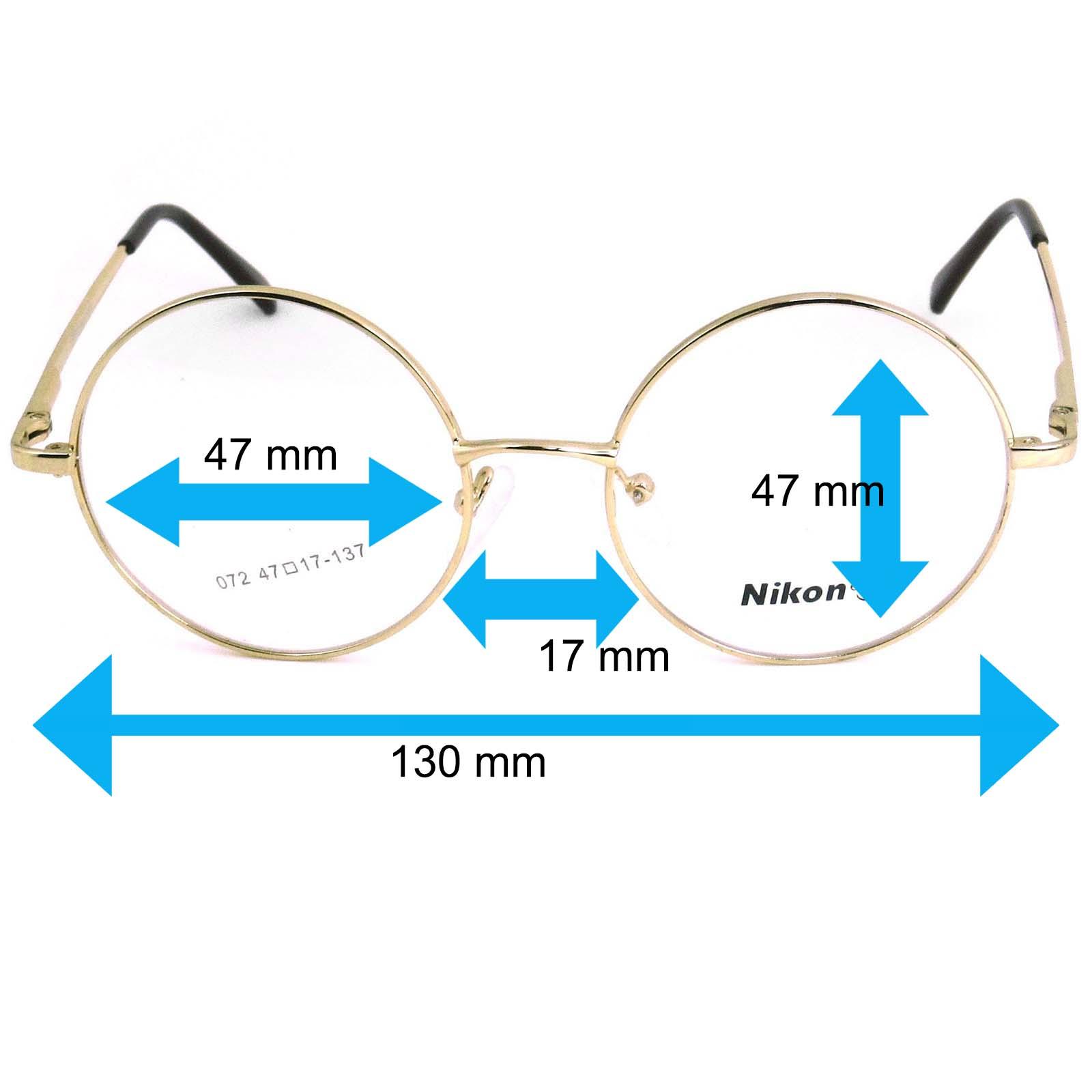 Nikon แว่นตารุ่น 072 สีทอง กรอบเต็ม Round ทรงกลม ขาสปริง วัสดุ สแตนเลส ...