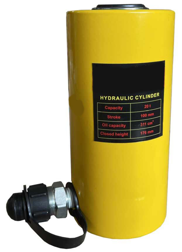 แม่แรงไฮดรอลิค แกนเดี่ยว 100 มิล 10 ตัน Hydraulic Cylinder Ram-Single ...