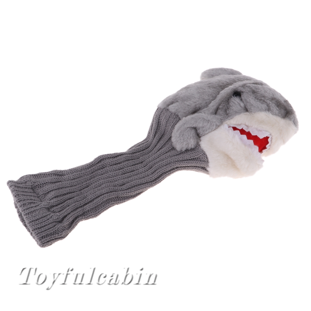 Long Neck Shark Golf Head Cover Headcover Knit Sleeve for 460 cc Wood ...