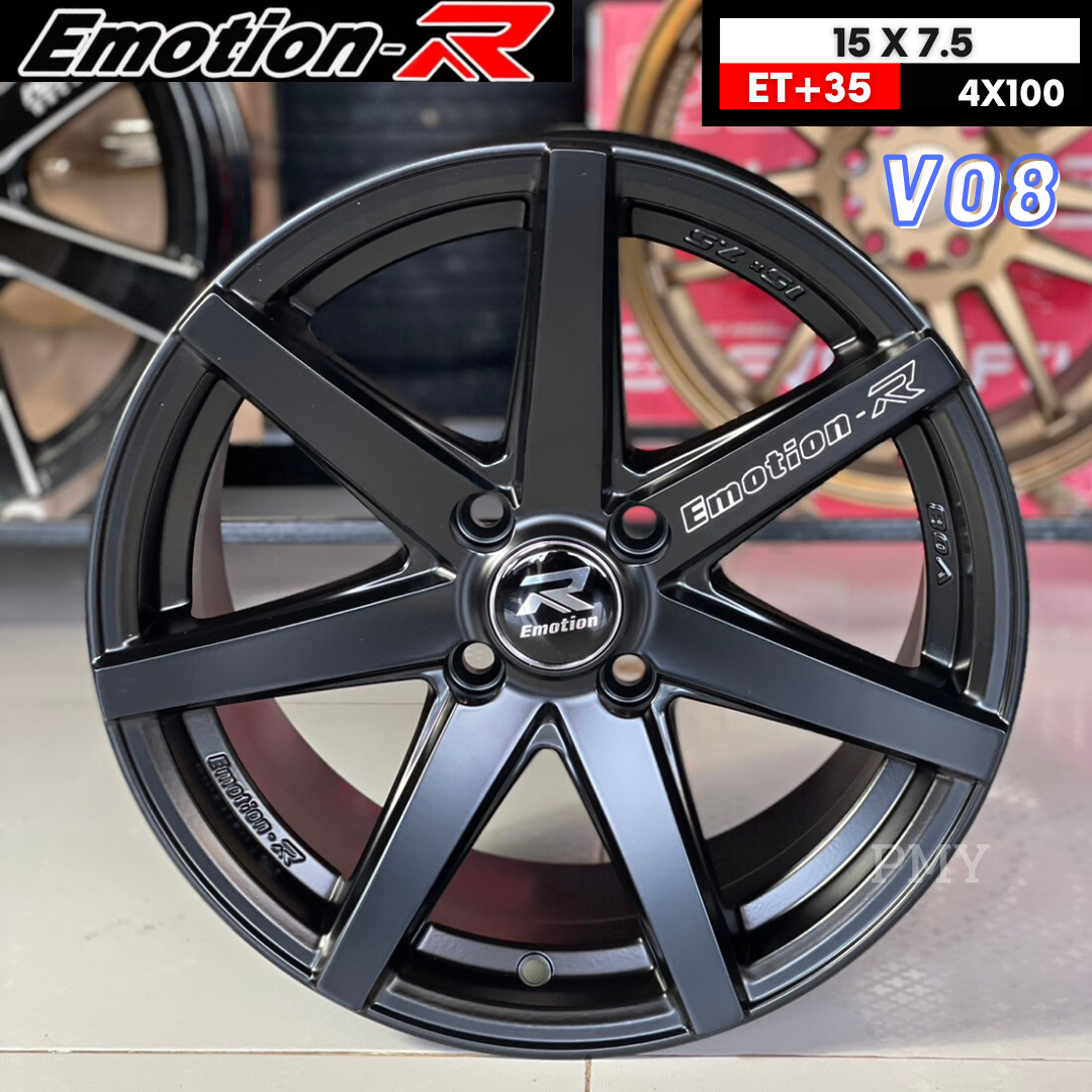ล้อแม็กขอบ 15x7.5 ET+35 4รูx100 🚗ยี่ห้อ Emotion-R รุ่น V08 🔥(ราคาต่อ1วง)🔥 *ขายยกชุด4วง* งาน ...
