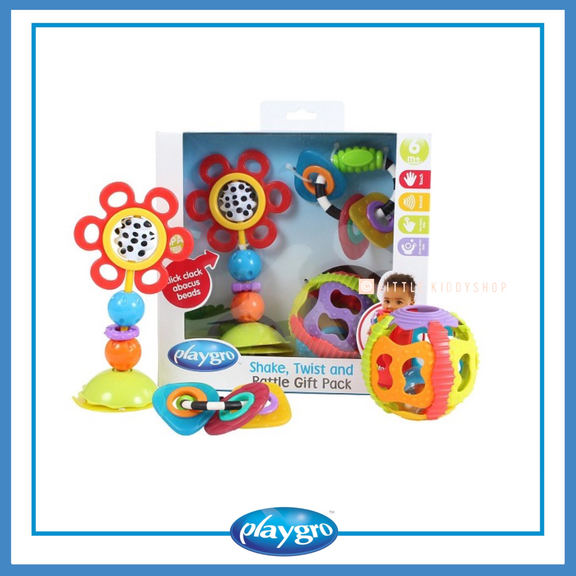 Playgro ของเล่นเขย่ามีเสียง ของเล่นเขย่ากรุ๊งกริ๊ง ยางกัดเด็กShake ...