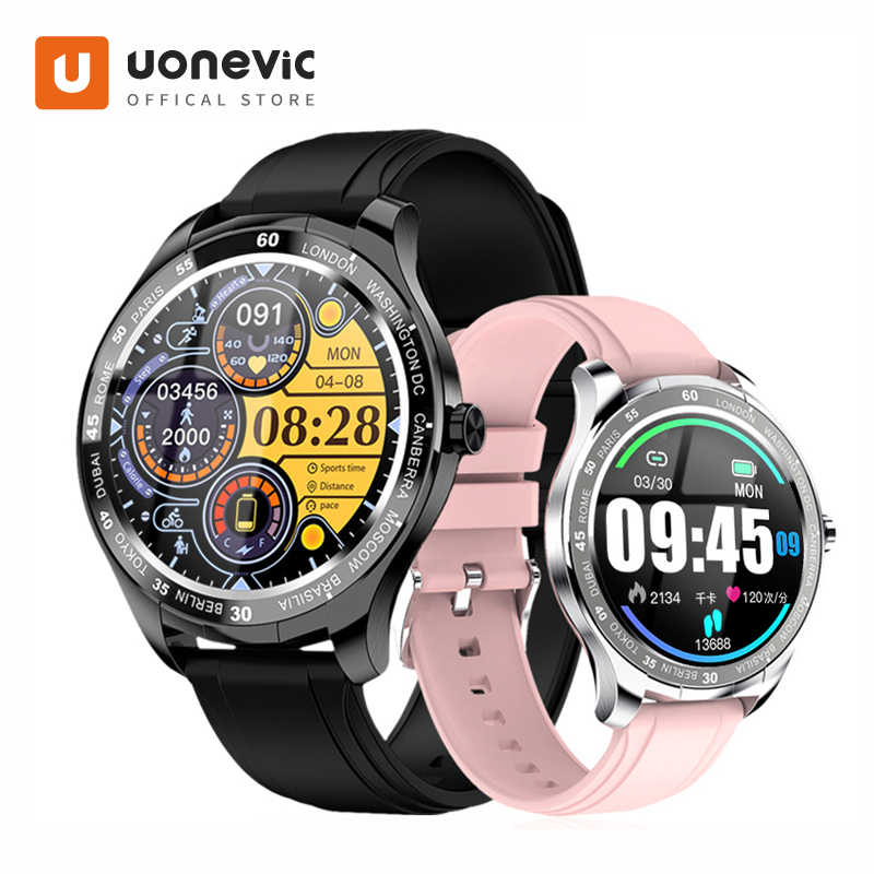 Uonevic สมาร์ทวอท์ช T50 45มม. Full HD กันน้ำโทรผ่านบลูทูธเตือนยาวสแตนด์ ...