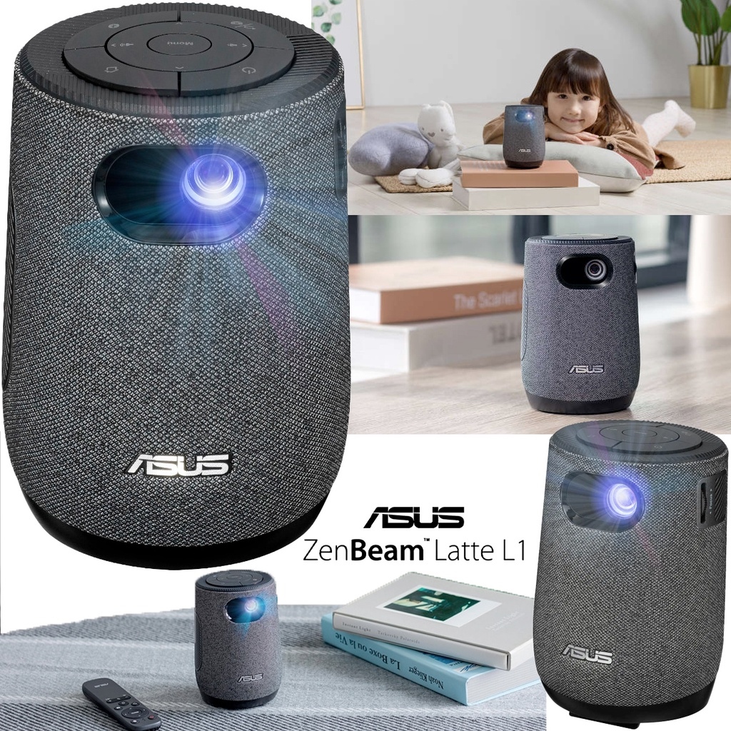 ASUS ZenBeam Latte L1 Portable LED Projector with Harman Kardon Speaker ...