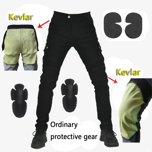 Kevlar Motorcycle Pants Moto Protection Motocross Jeans Rodilleras Moto ...
