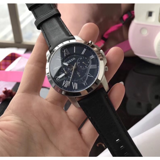 Fossil FS4990 นาฬิกาข้อมือควอตซ์ อะนาล็อก สายหนัง รับประกันของแท้ ...