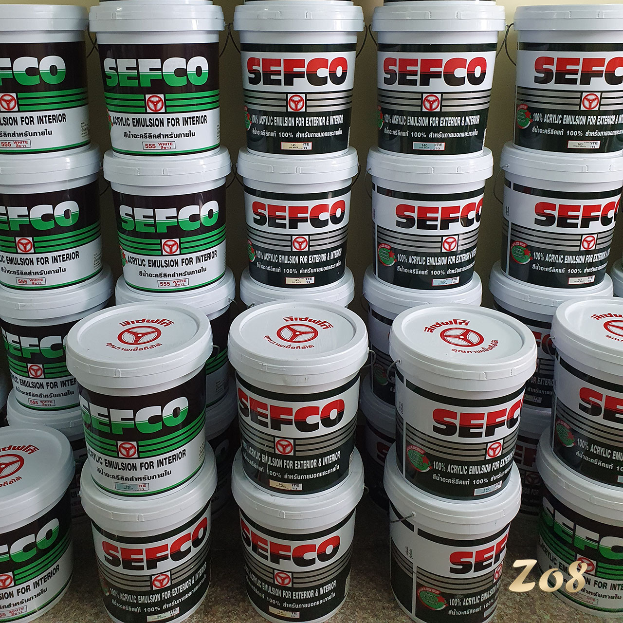 (No.135) สีน้ำอะครีลิคแท้ เกรดพรีเมียม สีน้ำ สีทาบ้าน สำหรับทาภายนอกและภายใน สีเขียวอมฟ้า FROST ...