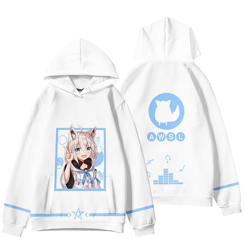 frgthy Hololive Vtuber Fubuki เสื้อกันหนาวมีฮู้ดแขนยาวสําหรับแต่งคอสเพล ...