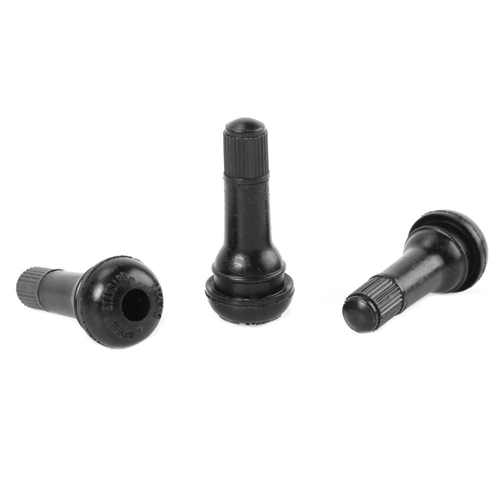 100pcs TR-413 Snap In Short Black Rubber Valve Stems TR413 Tubeless ...