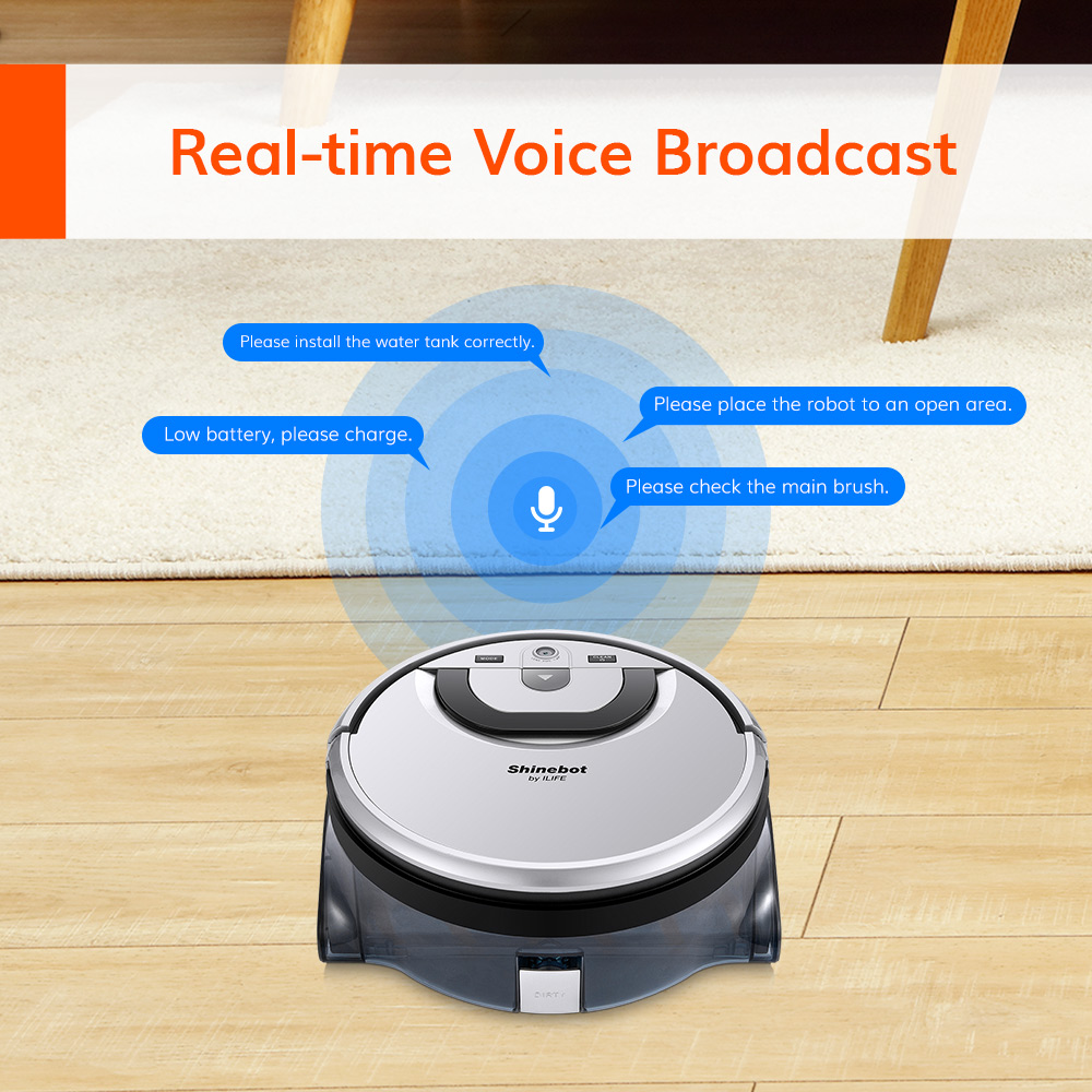 ILIFE W455 Floor Scrubbing Robot Washing Robotick Camera Navigation APP ...