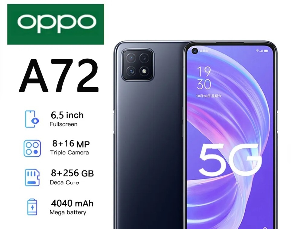 OPPO A72 สมาร์ทโฟน RAM 8GB ROM 256GB 6.5นิ้ว แถมฟรีอุปกรณ์ครบกล่อง ...