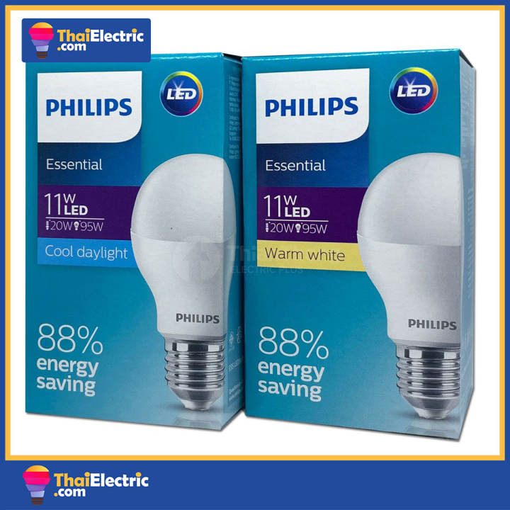รุ่นใหม่! Philips หลอดไฟ ฟิลิปส์ LED Essential Bulb 13W E27 | Lazada.co.th