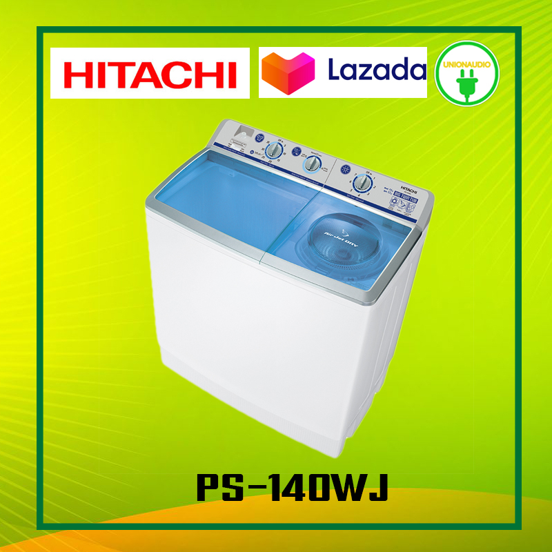 HITACHI เครื่องซักผ้า ฝาบน 2 ถัง รุ่น PS-140WJ 14 Kg. ถังลึก ใหญ่ จุใจ ...