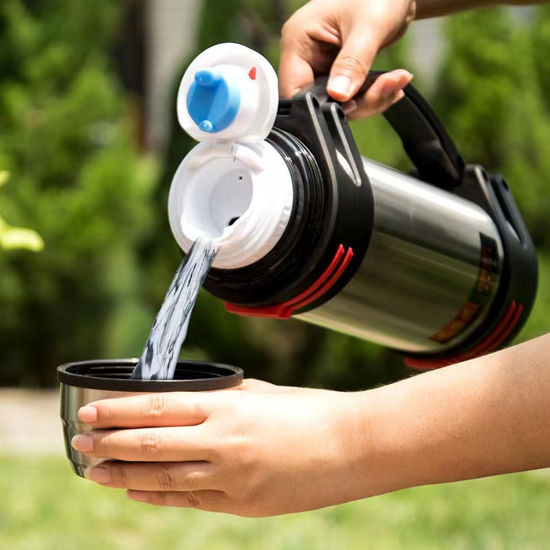 1.2L 2L 304กระติกน้ำสแตนเลส เก็บความร้อน-ความเย็น ขนาด กระติกน้ำสุญญากาศ กระบอกน้ำ กระติกเก็บ ...