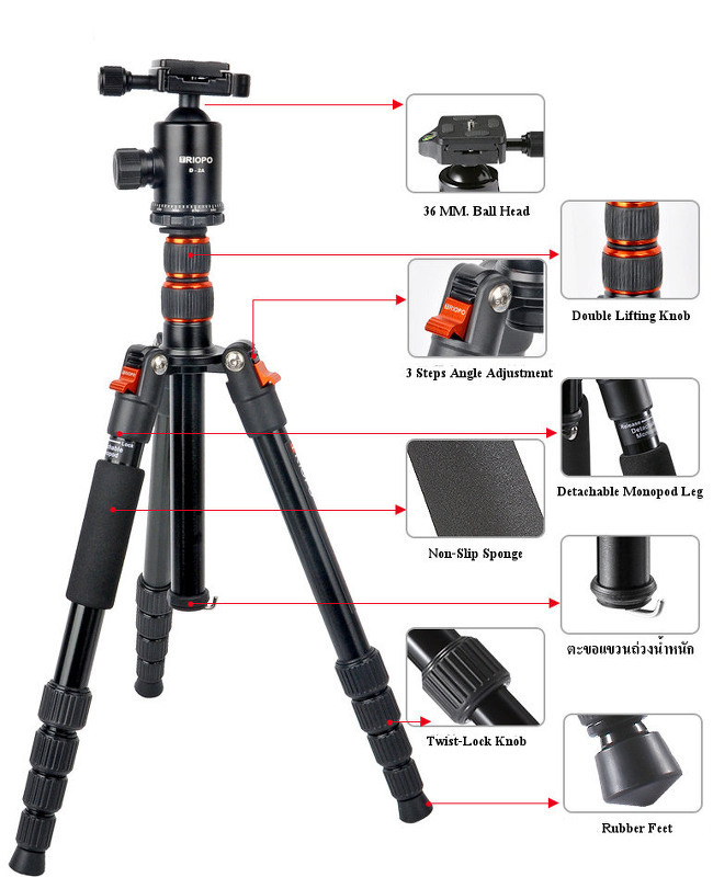 Professional Camera Accessories 3 in 1 Tripod Head Monopod Screw kit 14 ...
