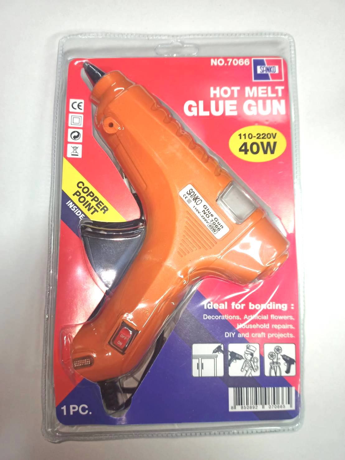 (KTS)ปืนยิงกาวอันเล็ก SANKO HOT MELT Glue Gun No.7066 110V-220V 40W | Lazada.co.th